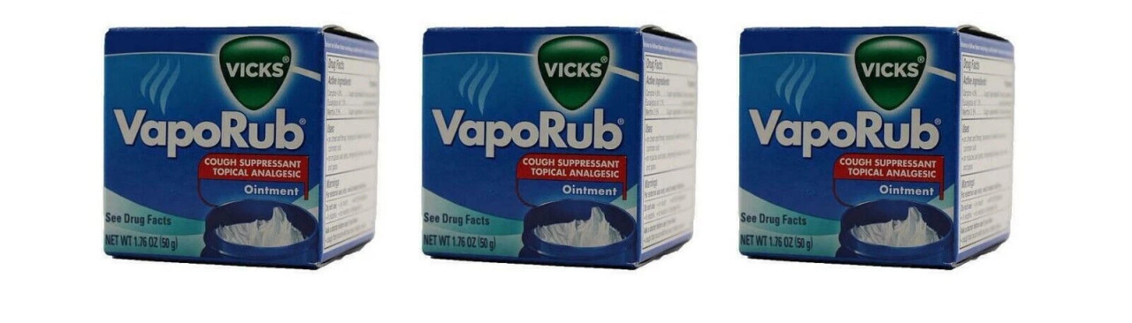 Vicks Vaporub Ointment 1.76oz PK OF 3 - drugsupplystore.com