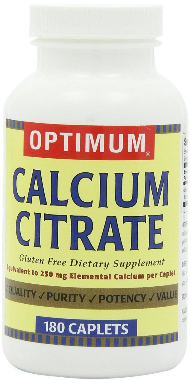 Optimum Calcium Citrate 250mg 180 Tablets - drugsupplystore.com