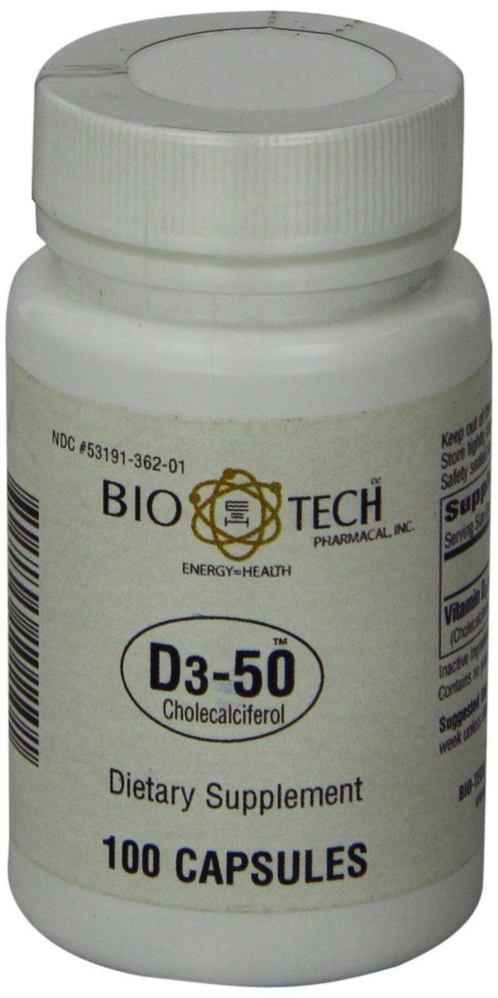 Biotech D3 50 Cholecalciferol 50 000iu Dietary Supplement