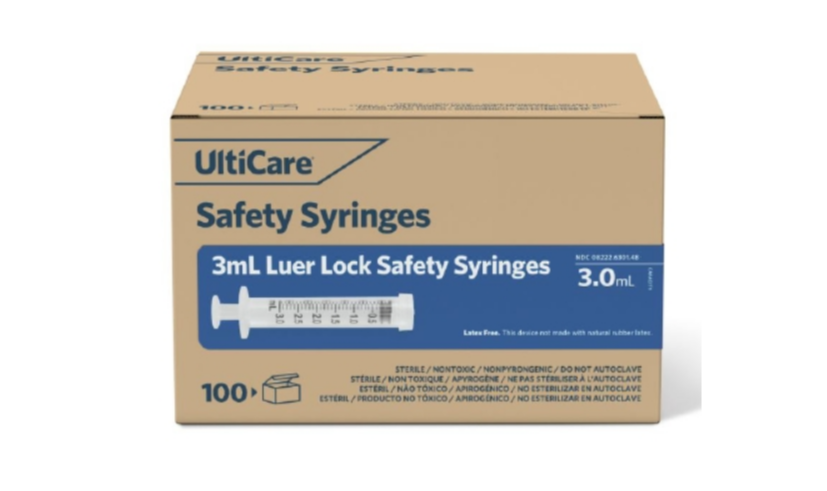 UltiCare General Purpose Syringe 3 mL Box of 100 - drugsupplystore.com