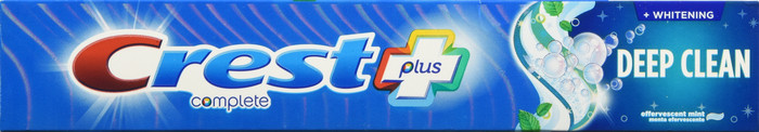 Crest Plus Complete Whitening + Deep Clean Clean Effervescent Mint ...