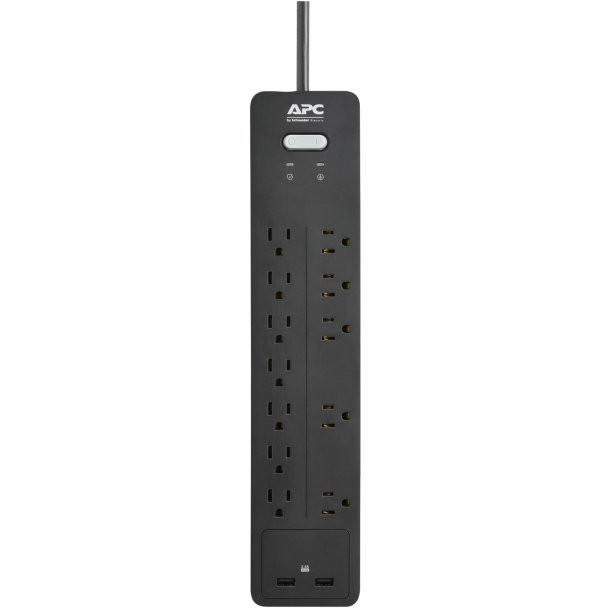 APC 12-Outlet SurgeArrest® Home/Office Series Surge Protector with 2 ...