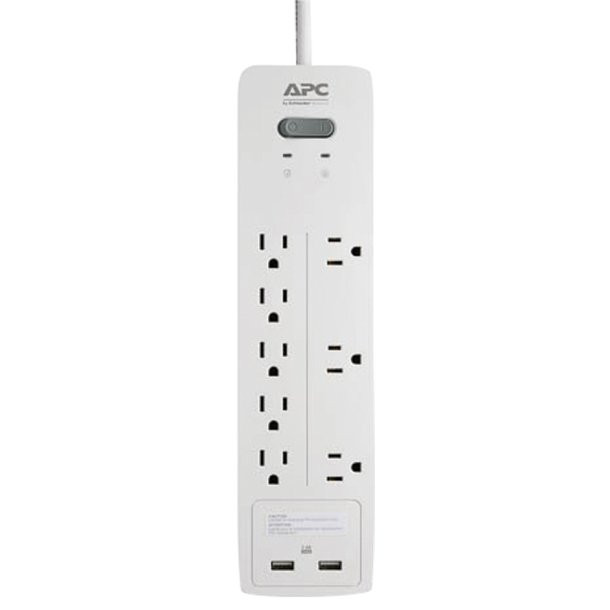 APC Home Office SurgeArrest® 8-Outlet Power Strip with 2 USB Charging ...