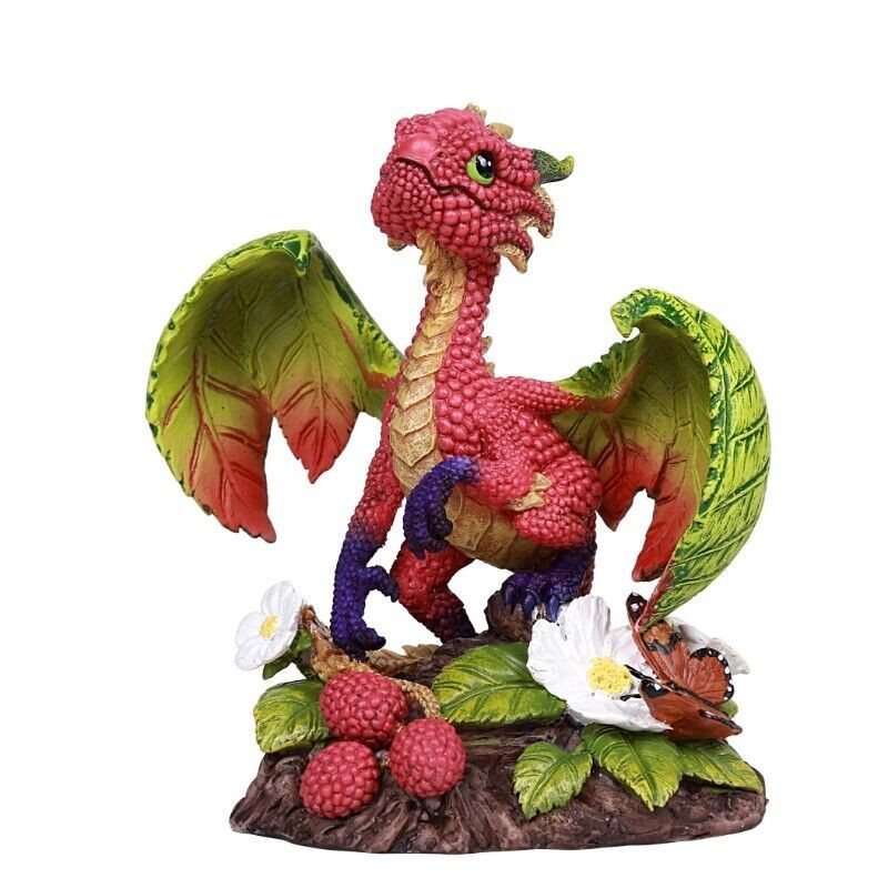 PT Dragons Raspberry Dragon Hand Painted Resin Statue Figurine ...