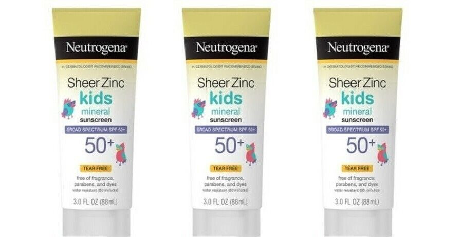 BL Neutrogena Sheer Zinc Spf 50+ Lotion Kids 3 oz - Pack of 3 - drugsupplystore.com