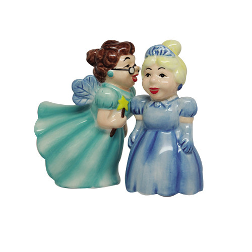 PT Cinderella and Fairy Godmother Salt and Pepper Shaker Set ...