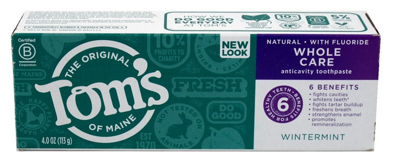 Toms Nat Toothpaste Whole Care Wintermint 4oz X 3 Packs ...