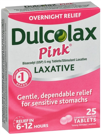 Dulcolax Pink Laxative Tablets for Women 5 mg Bisacodyl 25 Tablets ...