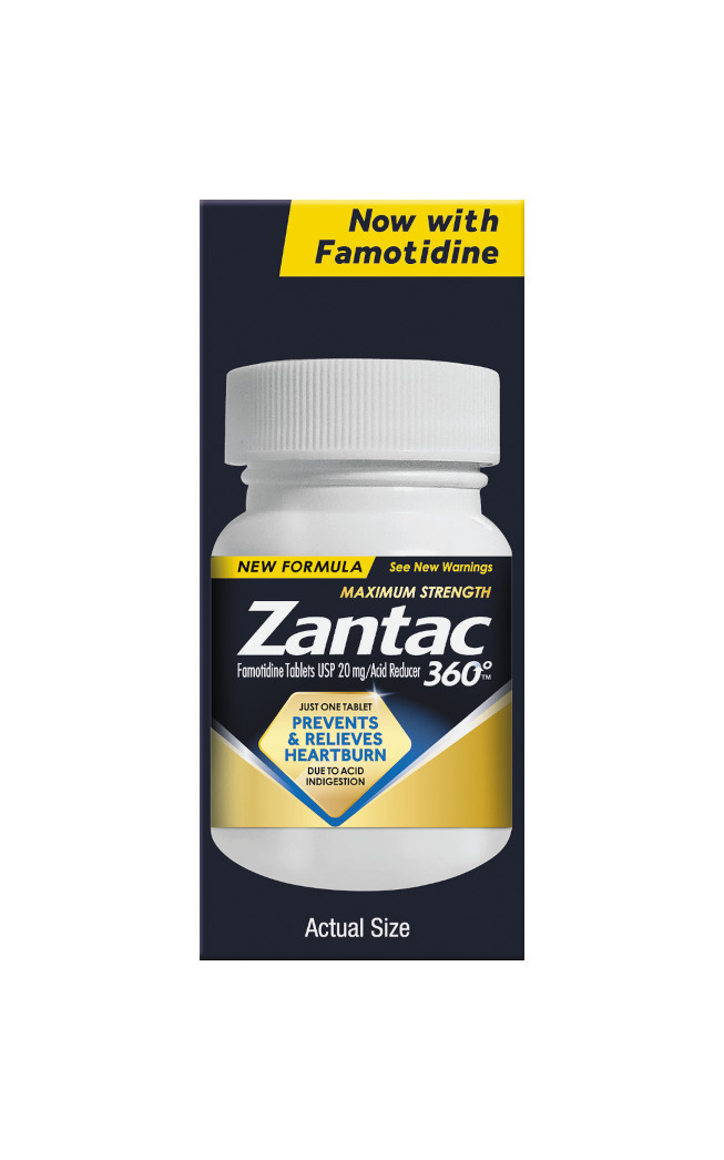 Zantac 360 Maximum Strength Tablets 50 Count Heartburn Prevention and ...