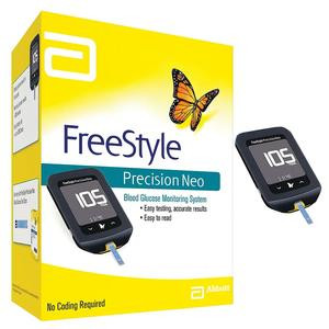 IND Abbott FreeStyle Precision Neo Blood Glucose Monitoring Meter Kit ...