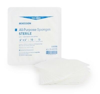 All-Purpose Sponges 4-Ply 4 X 4 Inch Square Sterile - 2 Per Pack ...