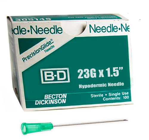 BD Syringe 3ml 23 Gauge 1 Inch Needle 100/box