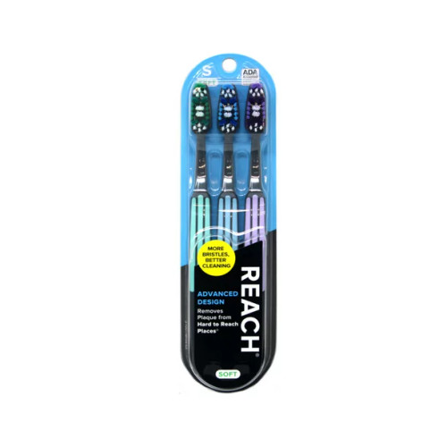 BL Reach Toothbrush Advanced Design Medium 3 Count (6 Pieces ...