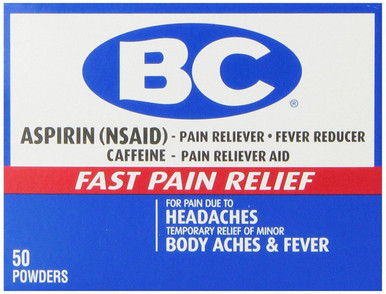 BC Aspirin Fast Pain Relief Powder, 50 Count
