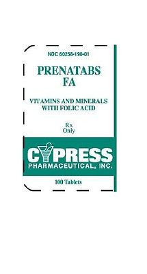 Cypress Pharma Prenatal 19 Chew 100 Tablets - drugsupplystore.com
