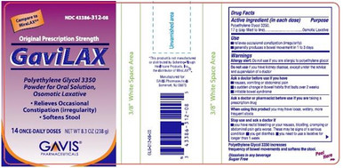 Gavilax Polyethylene Glycol 3350 Powder for Oral Solution Osmotic ...