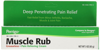 Perrigo Muscle Rub Greaseless Deep Penetrating Pain Relieving Cream 3 ...