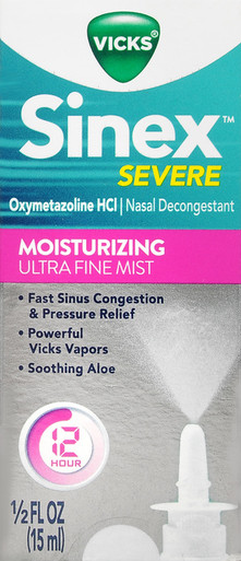 Vicks Sinex Moisturizing 12-Hour Decongestant Ultra/Fine