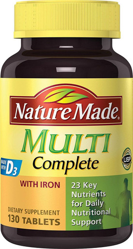 Nature Made Multi Complete with Iron 130 Tablets - drugsupplystore.com