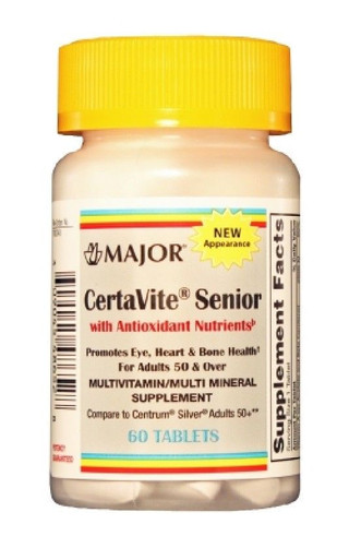 Major CetraVite Senior with Antioxidant Nutrients for Age 50 + Adults ...