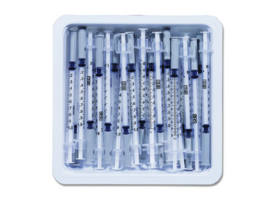 PrecisionGlide Allergy Tray 1 mL 27 Gauge 1/2 Inch