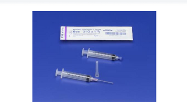 Cardinal Monoject Syringe with Hypodermic Needle 3 mL 23
