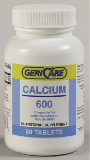 Geri-Care Calcium Supplement 600 mg Strength Caplet 60 per Bottle ...