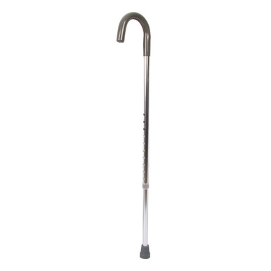 ALUMINUM ADJUSTABLE CANE WITH VINYL GRIP HANDLE, ADJUSTS 30"-39"