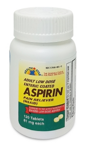 Asprin Pain Relief 81 mg Strength Tablet 120 per Bottle ...