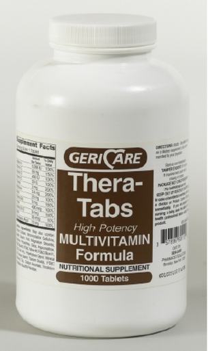 Geri-Care Thera-Tabs Multivitamin Supplement Tablet 100 per Bottle ...