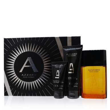 AZZARO MEN/AZZARO SET (M) EDT SPRAY 3.3 OZ HAIR&BODY SHAMPOO 3.4 OZ ...