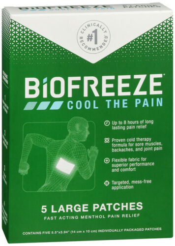 Biofreeze Pain Relief Patch Large 5 Patches - drugsupplystore.com