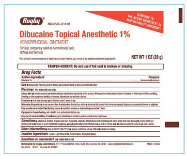Rugby Dibucaine Topical Anesthetic 1% Hemorrhoidal Ointment 1% 28 gram ...