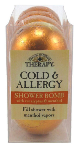 Village Naturals Cold + Allergy Relief Shower Bomb (8 Pieces ...