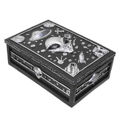 PT UFO Space Alien Resin Trinket Stash Box with Lid - drugsupplystore.com