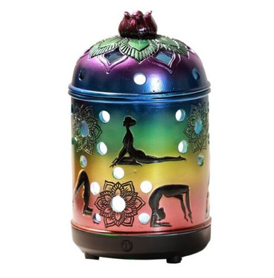 PT Colorful Yoga Poses Aromatherapy Hand Painted Fragrance Diffuser ...