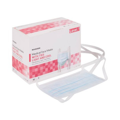 MCK McKesson Pleated Light and Cool Tie Closure One Size Fits Most Blue ...