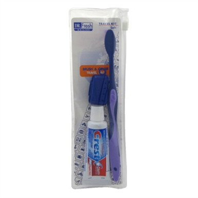 BL Dr. Fresh Travel Kit Crest / Colgate Toothpaste-Brush-Cover - Pack ...