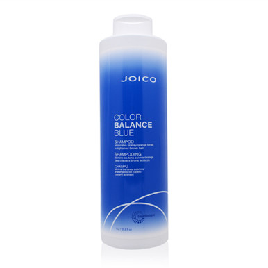Joico Color Balance Blue Shampoo 33.8 OZ (1000 ML) Eliminates Orange ...