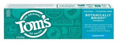 BL Toms Natural Toothpaste Botanically Bright Peppermint 4.7oz - Pack ...