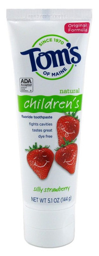 Toms Nat Toothpaste Childrens Silly Strawberry 5.1oz X 3 Packs ...