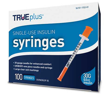 TRUE PLUS SYR 30G .5CC 5/16" - drugsupplystore.com