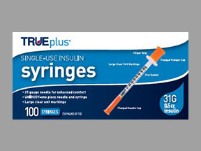 TRUE PLUS SYR 31G .5CC 5/16" - drugsupplystore.com