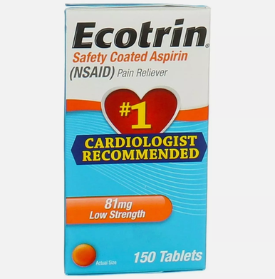 Ecotrin 81mg Low Strength Aspirin 150 Tablets - drugsupplystore.com