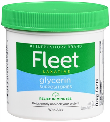 Glycerin Suppositories Adult Size 24 Count - drugsupplystore.com