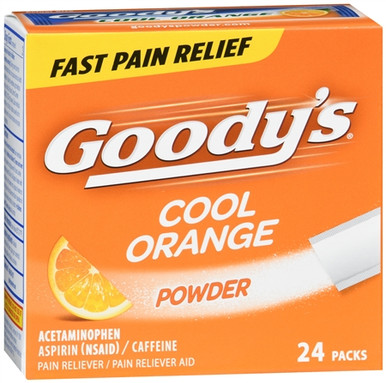Goody's Headache Pain Relief Powders Extra Strength Cool Orange 24 ...