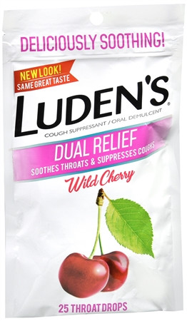 Luden's Wild Cherry Sore Throat Lozenges 25 Count - drugsupplystore.com