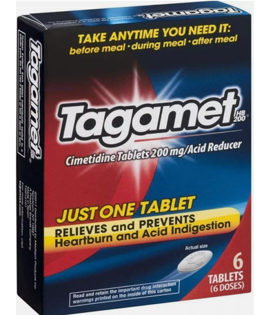 Tagamet HB 200mg 6 Tablets Relieves and prevents heartburn, Acid ...