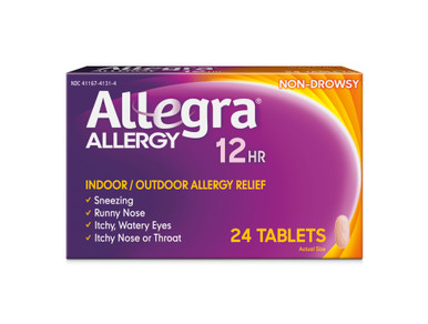 Allegra 60 mg Allergy Tablets 12 Hour 24 Count - drugsupplystore.com