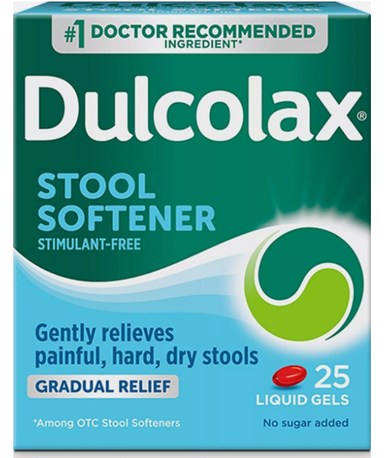 Dulcolax Stool Softener Laxative Constipation Relief 25 Liquid Gel ...